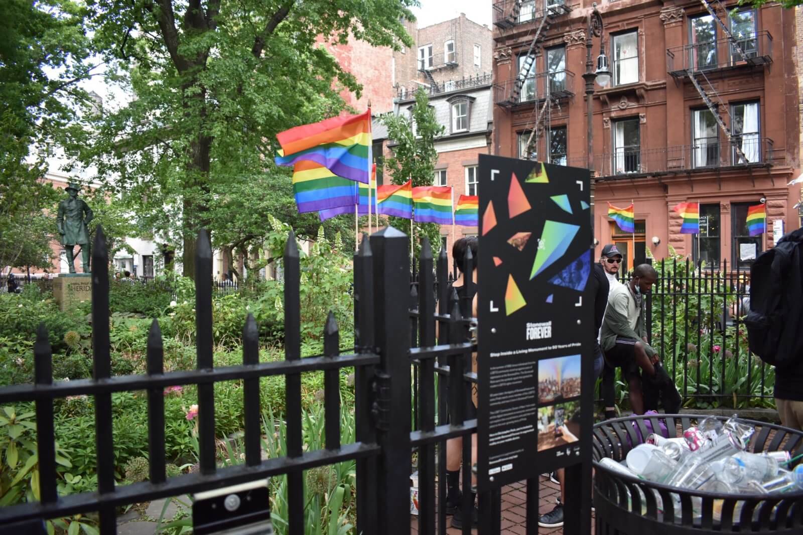 Members of LGBTQ community turn Christopher Park into queer space amid ...