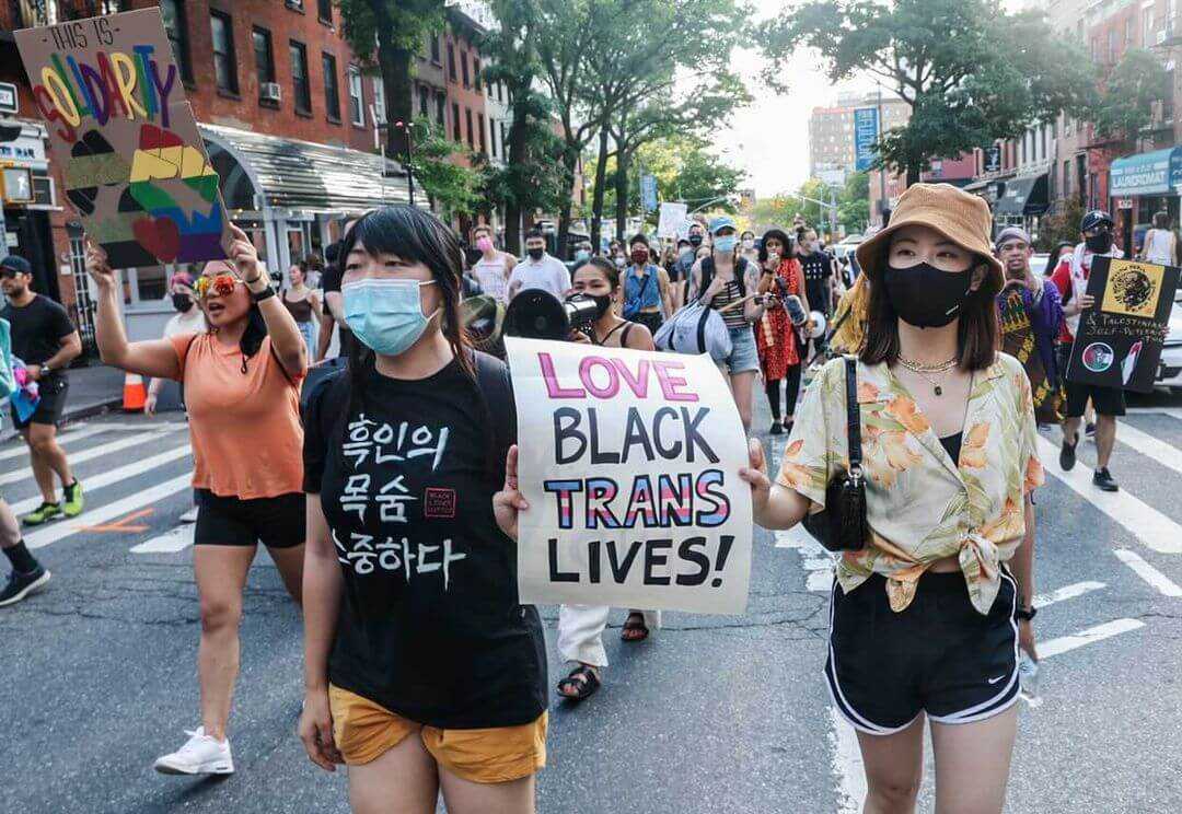 Blasian March Leads Pride Rally in Brooklyn