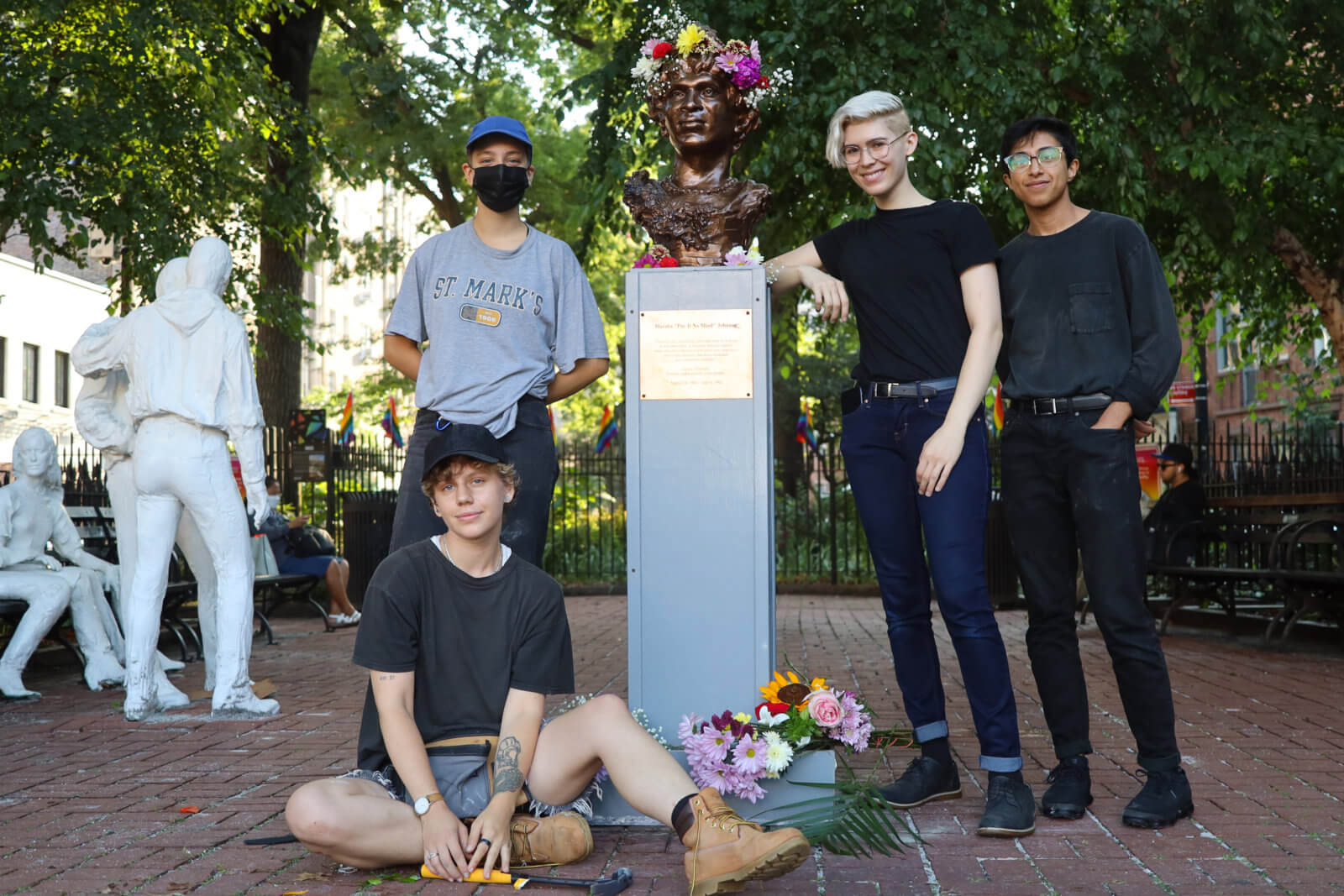 Activists Install Marsha P. Johnson Sculpture in Christopher Park